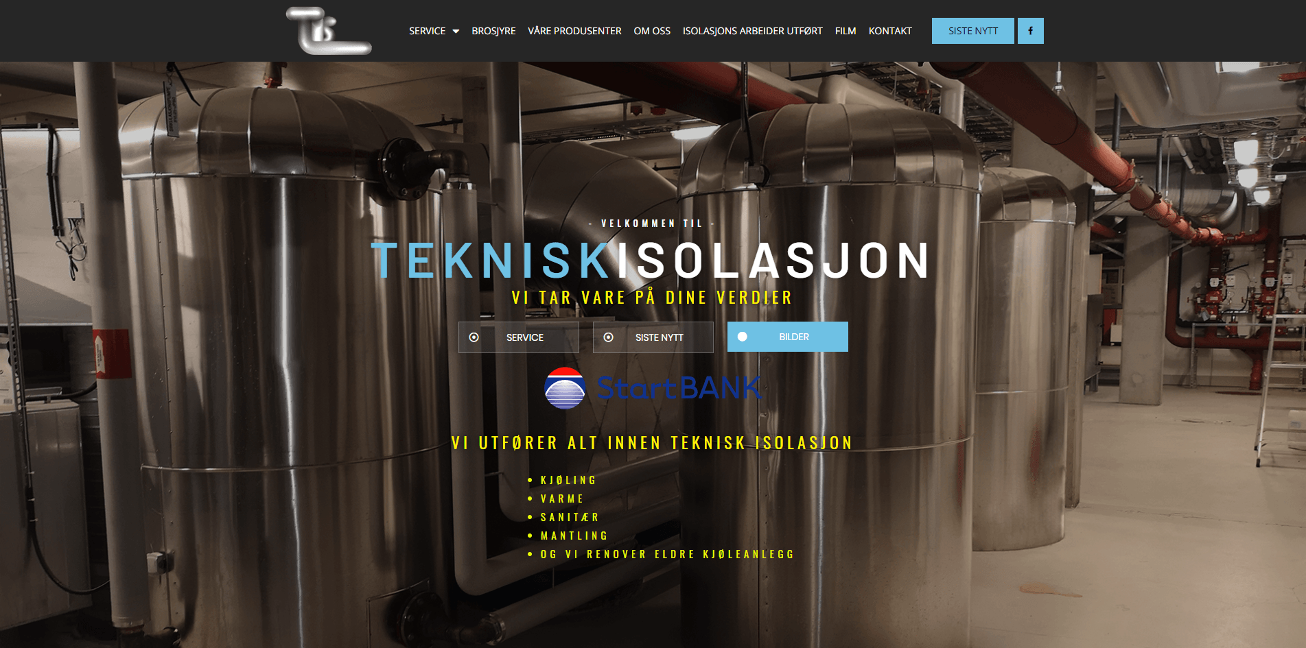 Teknisk Isolasjon AS - Teknisk isolering av VVS- og kjøleanlegg